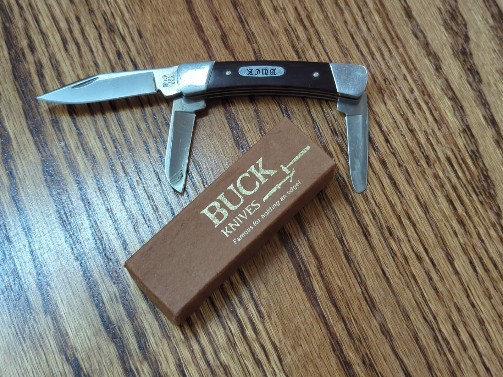 Vintage U.S.A. BUCK 703 Three Blade Folding Knife | eBay