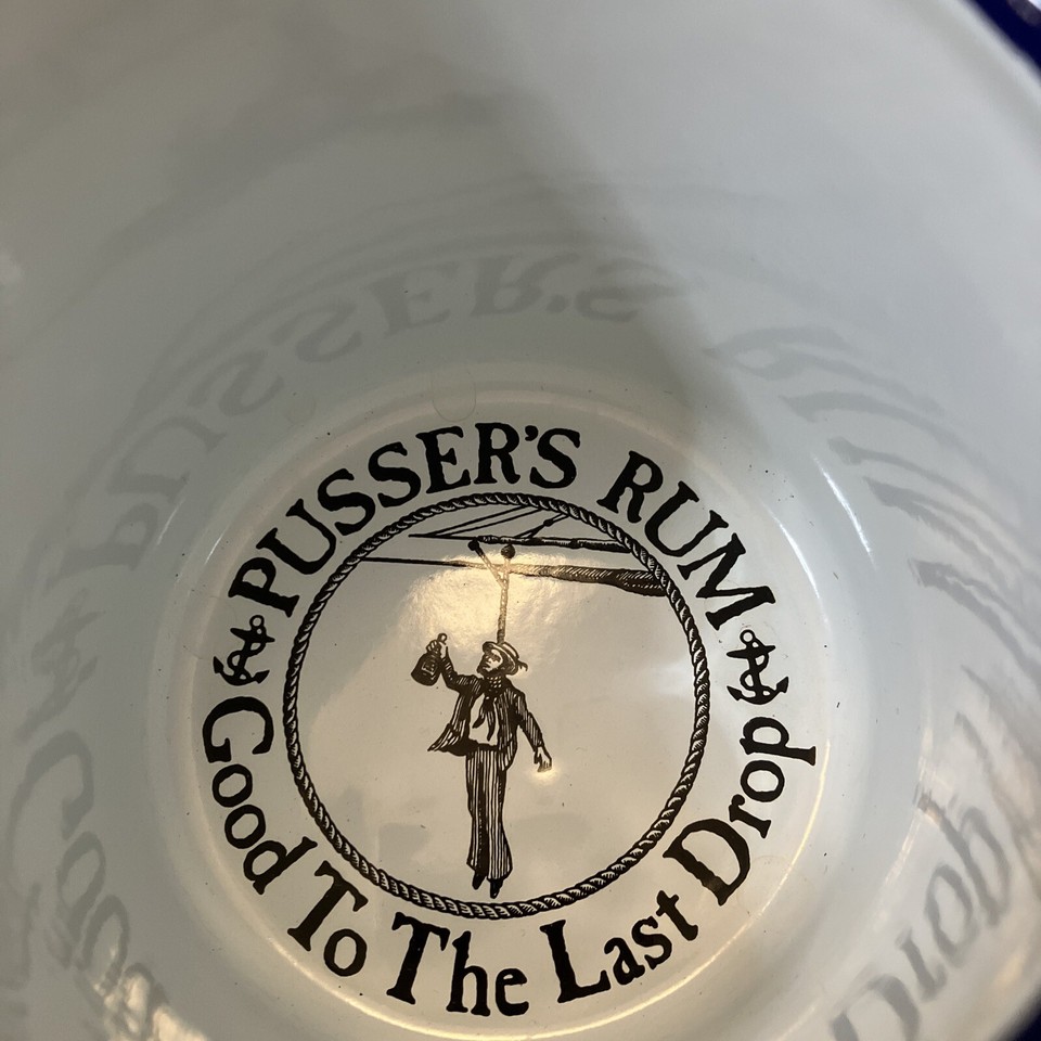 Pusser's Rum British Navy ENAMEL METAL/TIN MUG CUP - Good To The Last ...