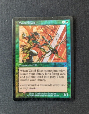Magic Mtg FOIL Core Set 7th Edition Wood Elves lightly played | eBay