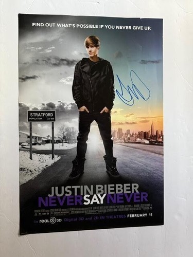 Justin Bieber Autographed Never Say Never Movie 14x20 Poster | eBay