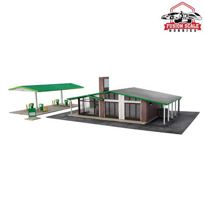 Walthers Cornerstone HO Scale Modernized Gas Station Kit Main Building ...