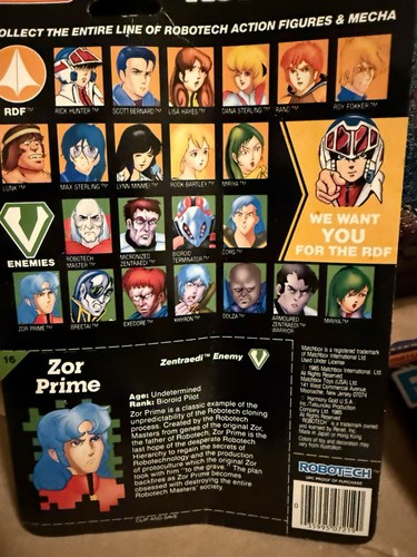 Vintage 1985 Mattel ROBOTECH Zor Prime #16 Action Figure | eBay