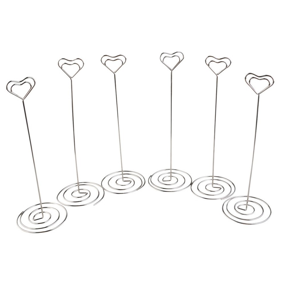 12 Stück Herzmuster Tischnummer Inhaber Namenshalter Photo Stand Note ...