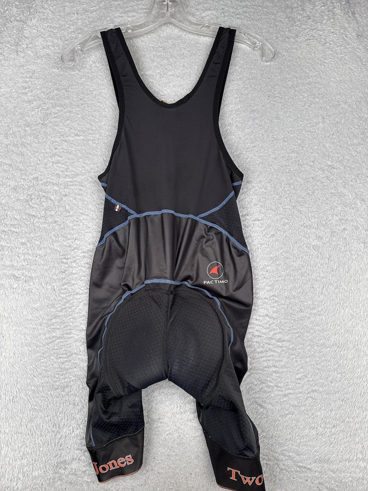Pactimo Bib Shorts Mens Medium Black Cycling Padded Chamois Bike Bibs ...