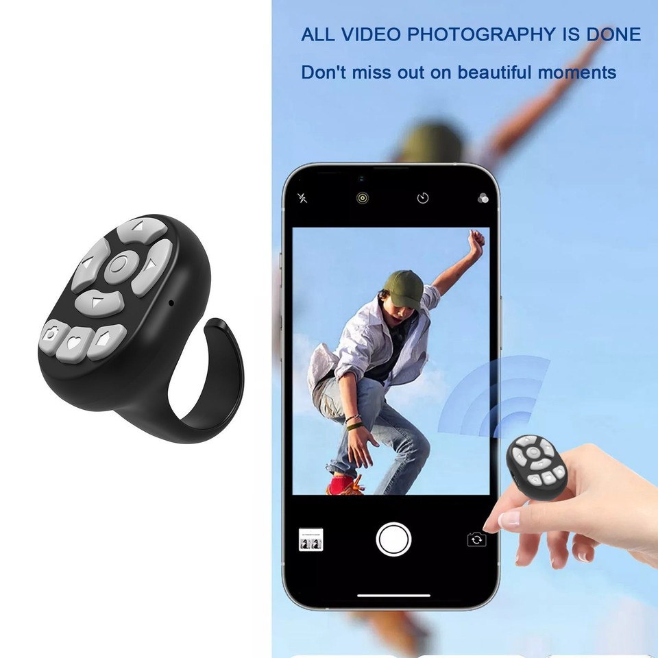 Bluetooth Phone Scroller Remote E-book Page Turner Selfie Camera ...