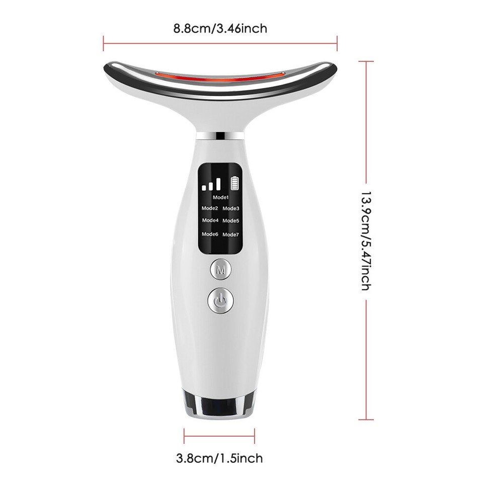 7 in 1 Facial Massager LED Light Therapy Neck Lifting Beauty Device ...