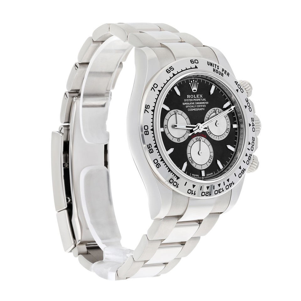 Rolex Cosmograph Daytona 18k White Gold Watch Black Dial "Baby LeMans ...