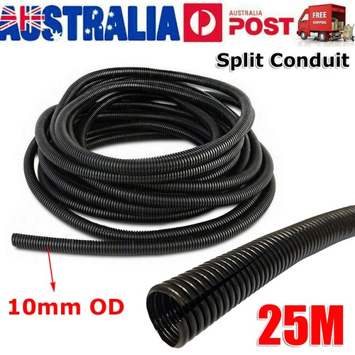 10mm Split Loom Conduit Cable Management Convoluted Tubing Wire 25 ...
