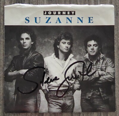 Steve Smith Signed Journey - Suzanne 7" Vinyl 45 Record Single Drummer ...