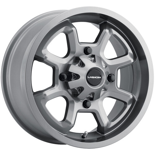 (Set of 4) Vision UTV 415 Bomb 14x7 4x136 +38.1mm Gunmetal Wheels Rims ...