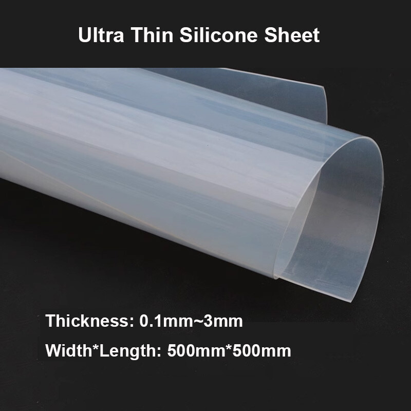 500 x 500/1000mm Silicone Sheet Ultra Thin Film Sheet Clear 0.1mm-1mm ...