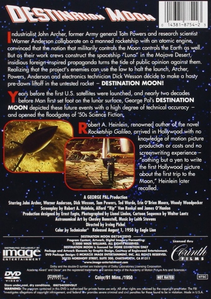 Destination Moon 50th Anniversary Edition Not Rated 2000 Factory Sealed ...