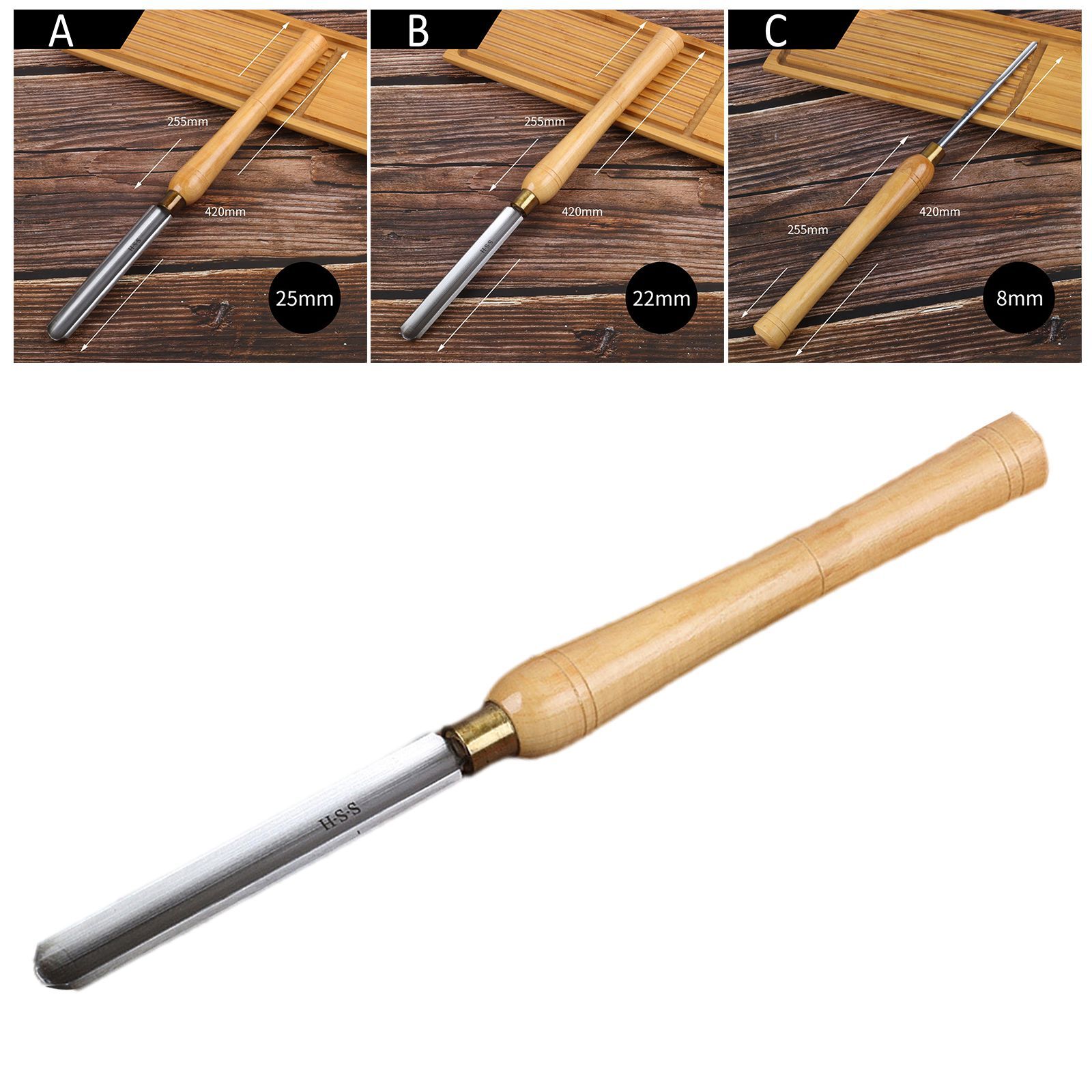 Bowl Gouge HSS Tool Woodworking Spindle Roughing Turning Chisel Wood ...