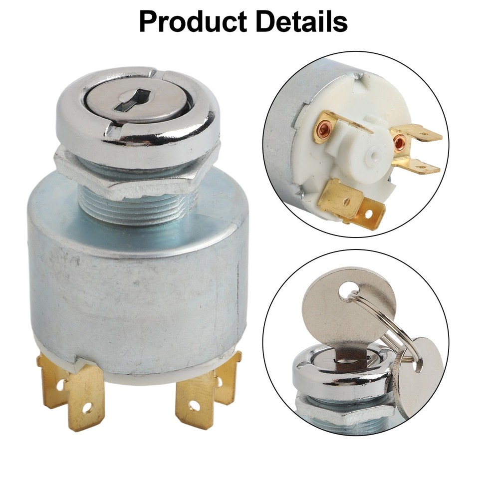 3 Position ON OFF Ignition Switch for Most Cars with 2 Keys Included ...