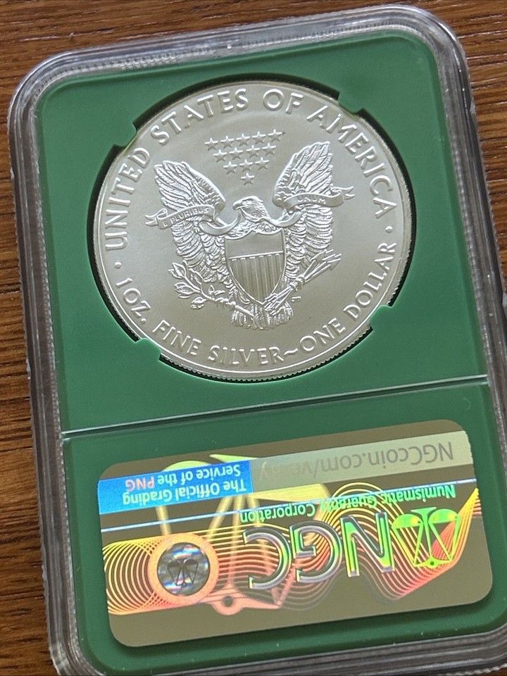 NGC Green Holder 2020 MS70 Emergency Production American Silver Eagle ...