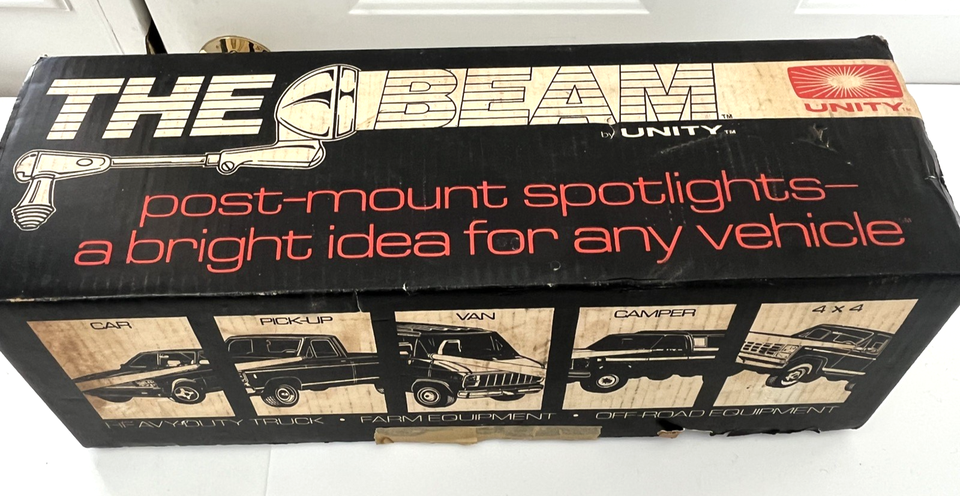 Vintage Unity THE BEAM 225GM-H 6" Chrome Halogen Post Mount Spotlight ...