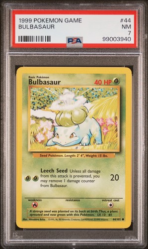 1999 POKEMON BASE SET UNLIMITED #44 BULBASAUR PSA 7 | eBay