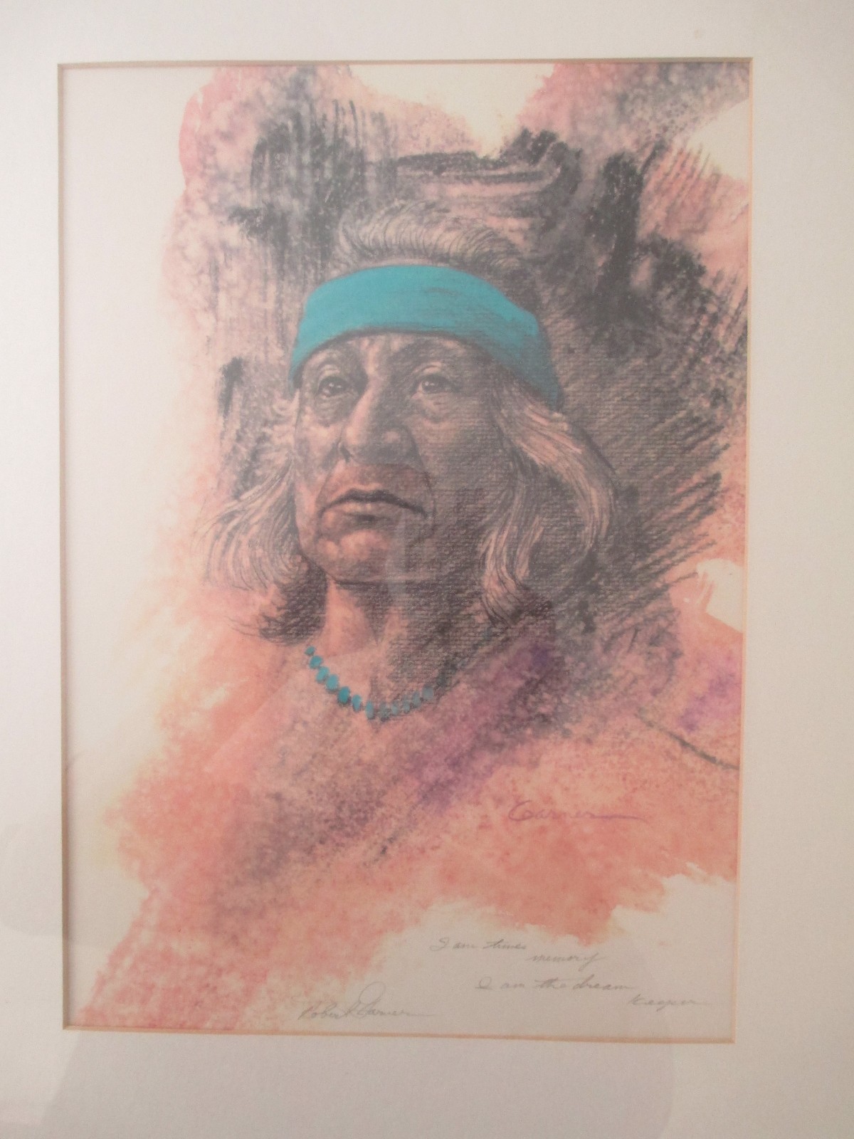 Signed Robert Garner Native American Dream Keeper Portrait 611A | eBay