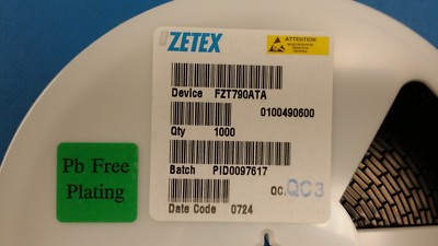 (1000) FZT790ATA ZETEX Trans GP BJT PNP 40V 3A 4-Pin(3+Tab) SOT-223 ...