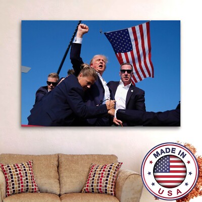 Donald Trump "Fight" Historical Canvas 24x16 Inches | eBay