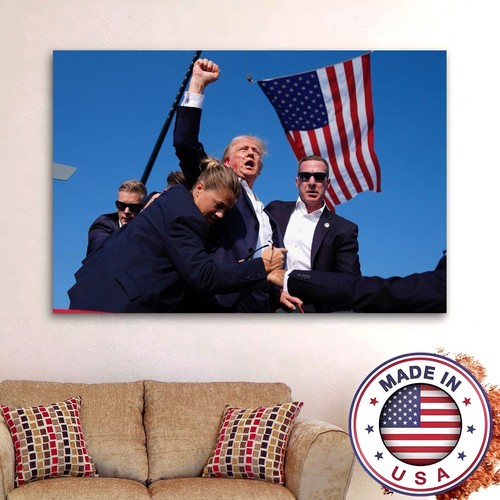 Donald Trump "Fight" Historical Canvas 24x16 Inches | eBay