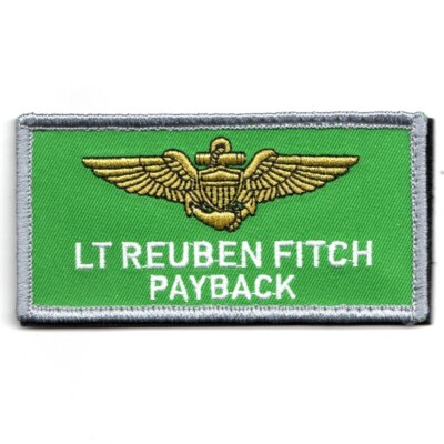 LT. REUBEN FITCH PAYBACK 4" TOPGUN MAVERICK NAME TAG HOOK & LOOP PATCH ...