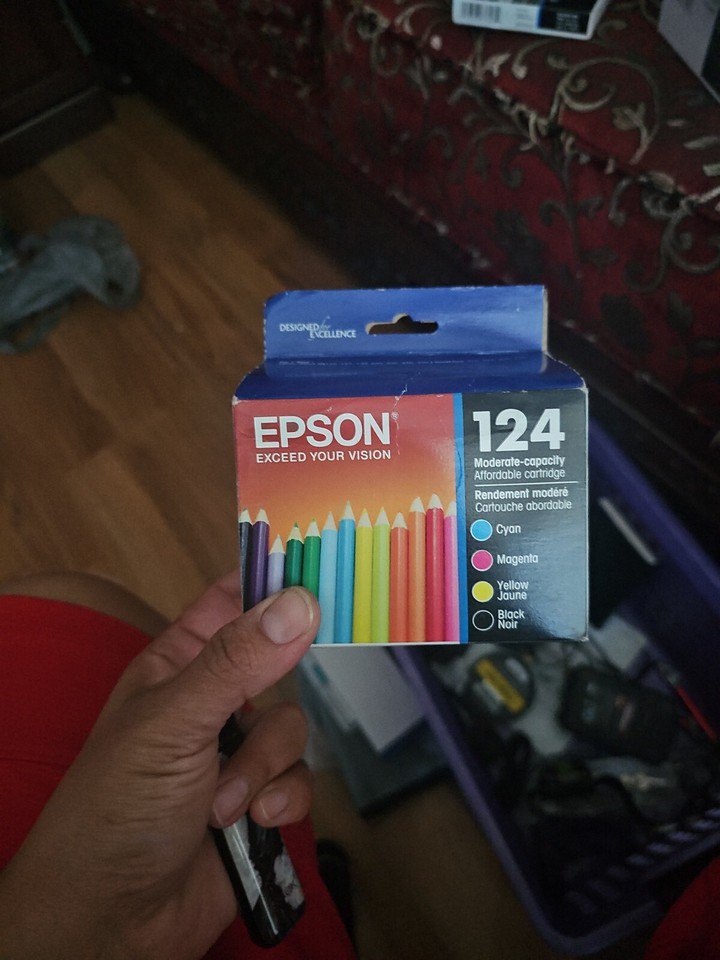 Epson 124 Black & Colors Ink Cartridge - T124120BCS 10343876538 | eBay