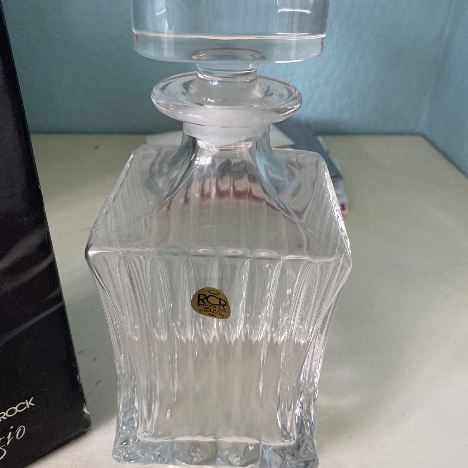 RCR Adagio Luxion Crystal Whisky/Wine Square Decanter COD 510689 ...