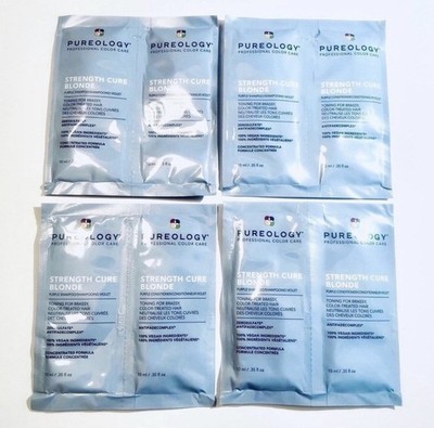 Pureology Strength Cure Blonde Shampoo & Conditioner Samples Purple Set ...