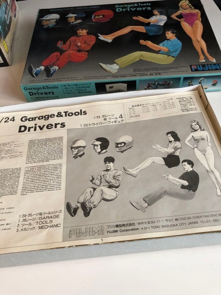 Fujimi 124 Scale Drivers Human Model Set Garage Tool Theme Used | eBay UK