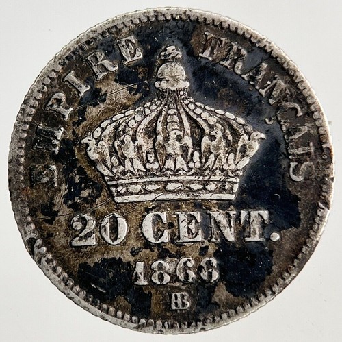 1866 France 20 Cents Centimes Silver Coin | Very High Grade | eBay
