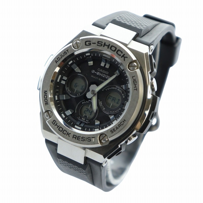 Casio G-Shock Solar Ana-Digital Watch Black Silver Color GMT- | eBay