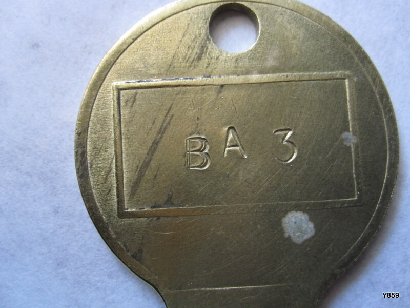 Vintage Brass Hotel Key BA3 | eBay