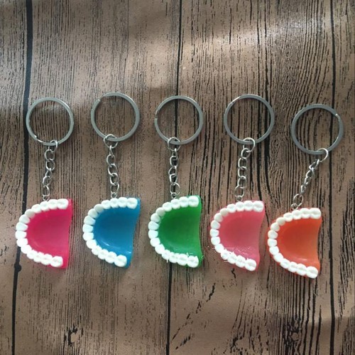 5pcs Teeth Model Keychain for Dentist Dental Gift Key Chain Ring Tooth ...