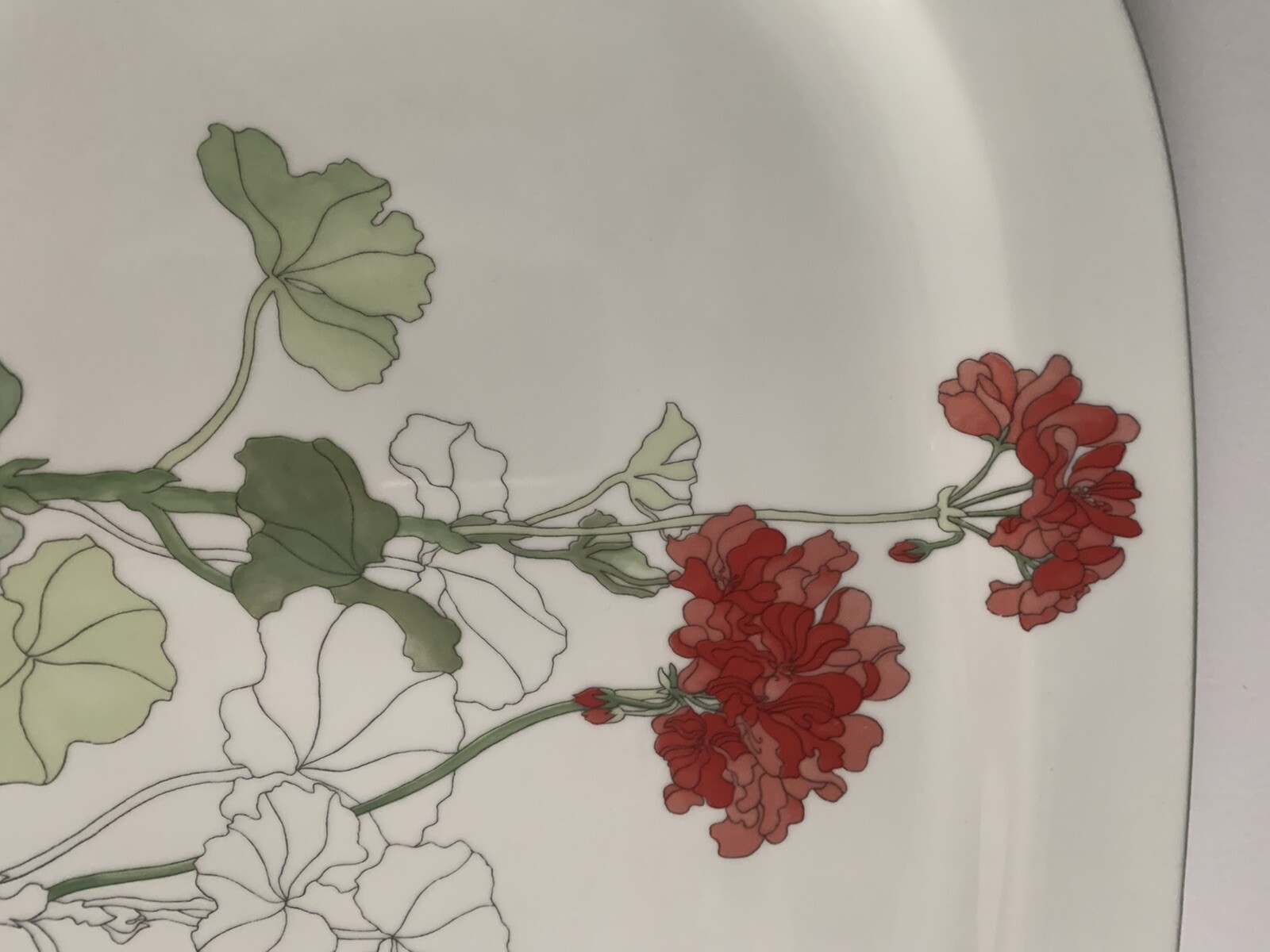 BLOCK SPAL GERANIUM LARGE SERVING PLATE PLATTER ~ MARY LOU GOERTZEN 15. ...