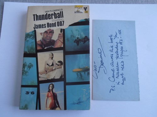Thunderball and Domino Letter James Bond 007 - Ian fleming RARE 1st ...