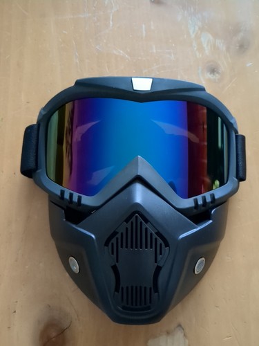 Ski Goggles / Paintball Mask / Airsoft Mask Black With Purple Visor | eBay