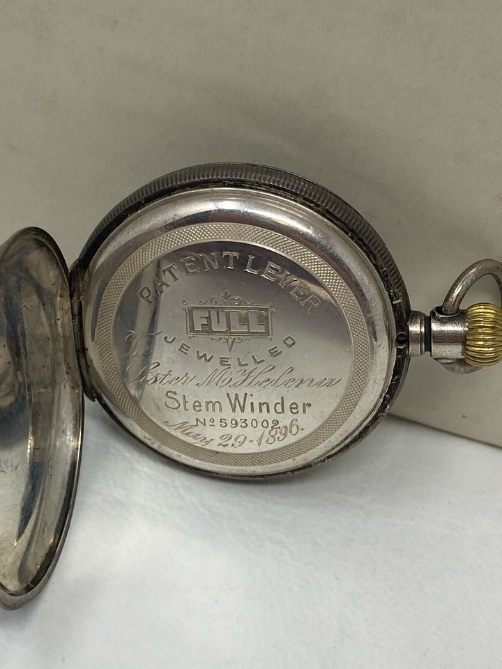 Antique Centennial .900 Silver Full Jewelled Stem Winder Pocket Watch ...