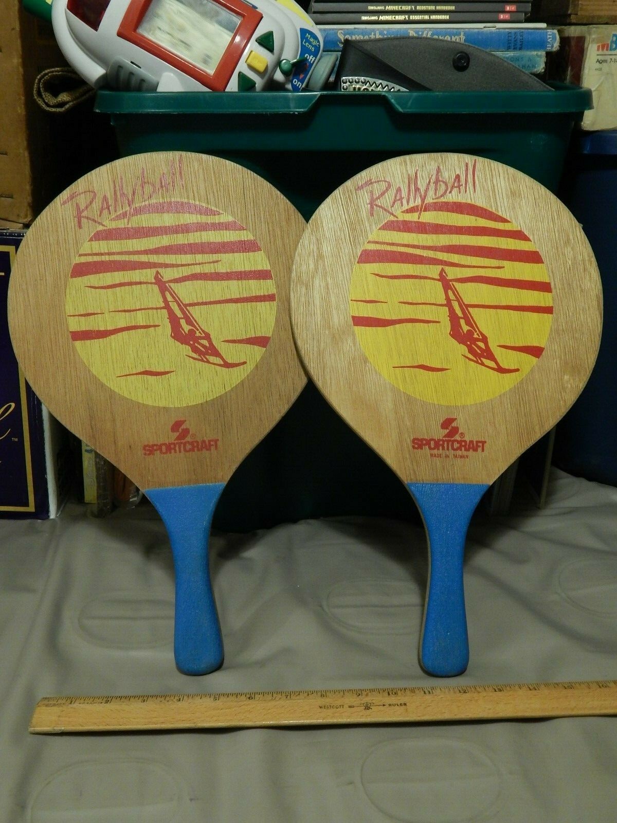 Sportcraft "Rallyball" {LOT of 2} Wood Paddles Racquets Vtg Leisure ...