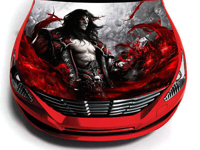 Vinyl Car Hood Wrap Full Color Graphics Decal Vampire Lord Blood Wrap ...