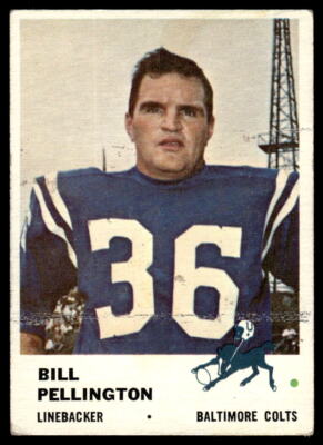 1961 Fleer Bill Pellington #36 Baltimore Colts Football Card | eBay
