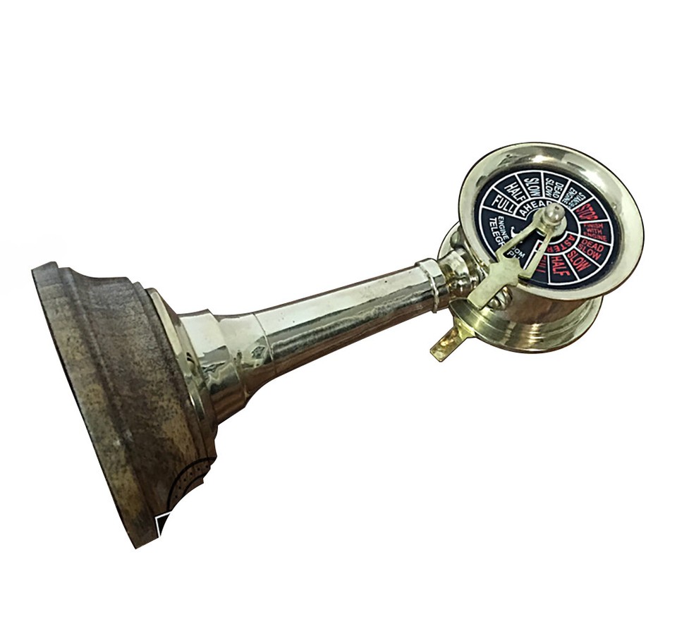 6" Brass Ship's Telegraph Engine Order Nautical Collectible Decor ...