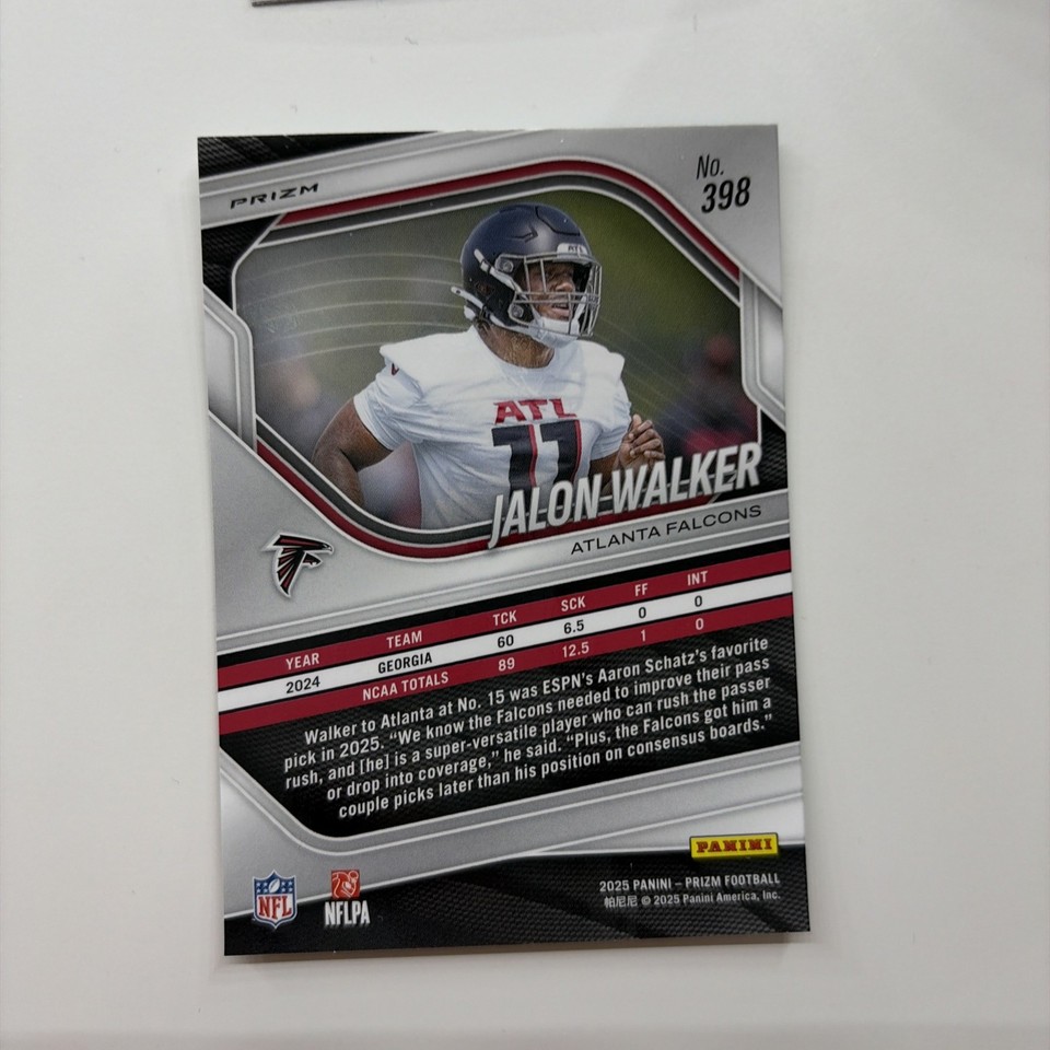 2025 Panini Prizm Jalon Walker Silver Lazer Rookie Card | eBay