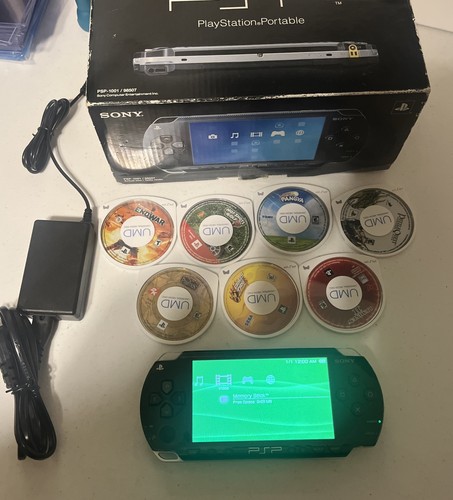 Sony Playstation PSP-1001 Handheld Game Console Bundle w/ 7 Games ...