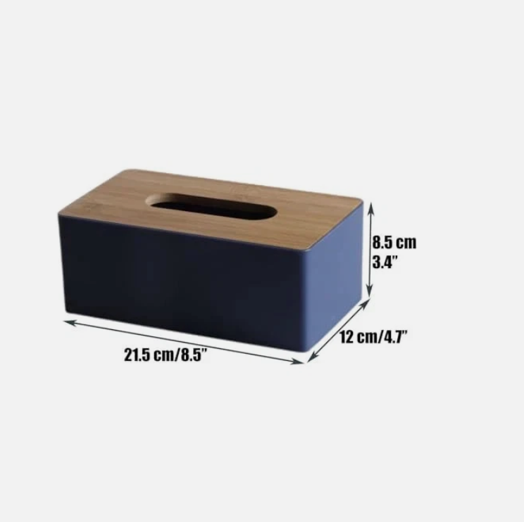 Wood Tissue Box Cover Gloves Box Holder Wooden Rectangular Tissue Box ...