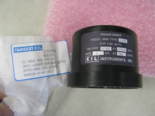 EIL INSTRUMENTS TRANSFORMER MODEL 9906-1B4 NSN: 5950-00-443-1432 | eBay