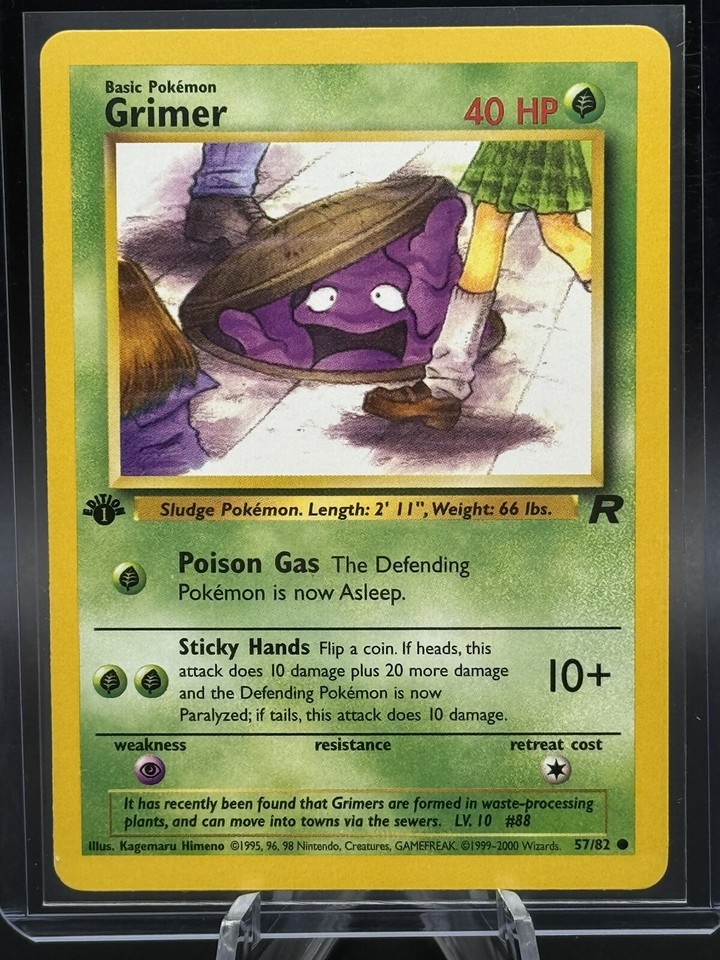 Pokemon TCG 1999 Fossil Muk Holo 2000 Team Rocket 1st Edition Dark Muk ...