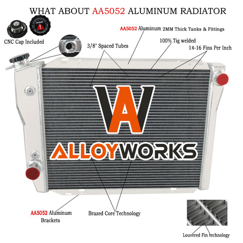 3 Row Aluminum Radiator Fit Ford Falcon XA XB XC XD XE XF 6cyl V8 AT ...