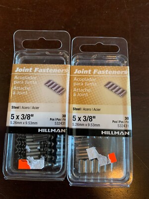 JOINT FASTENERS Steel 5 x 3/8" 30pk Lot x2 pks Hillman 532431 NEW! | eBay