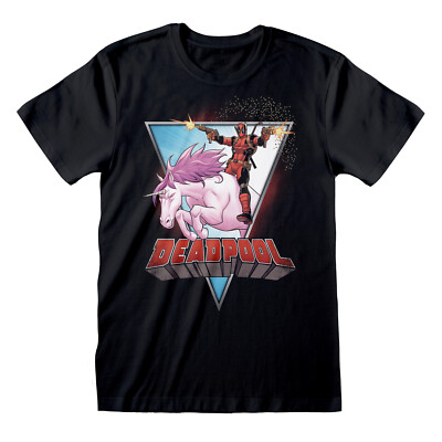 Official Marvel Deadpool Unicorn T-Shirt Unisex Funny Graphic Fan Merch ...